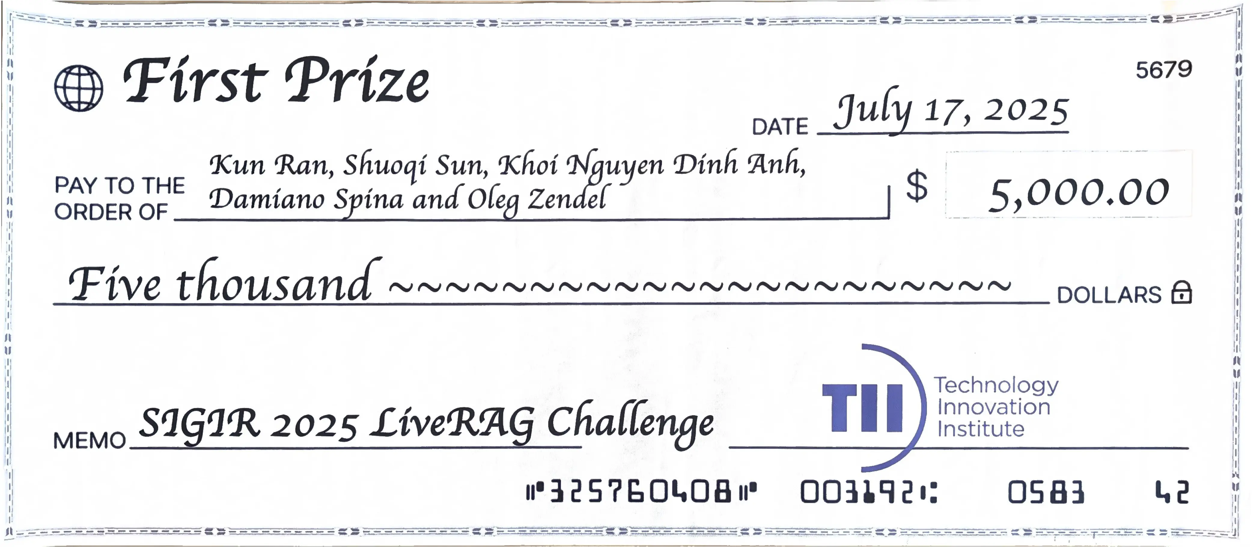 RMIT-ADM+S at the SIGIR 2025 LiveRAG Challenge -- GRAG: Generation ...